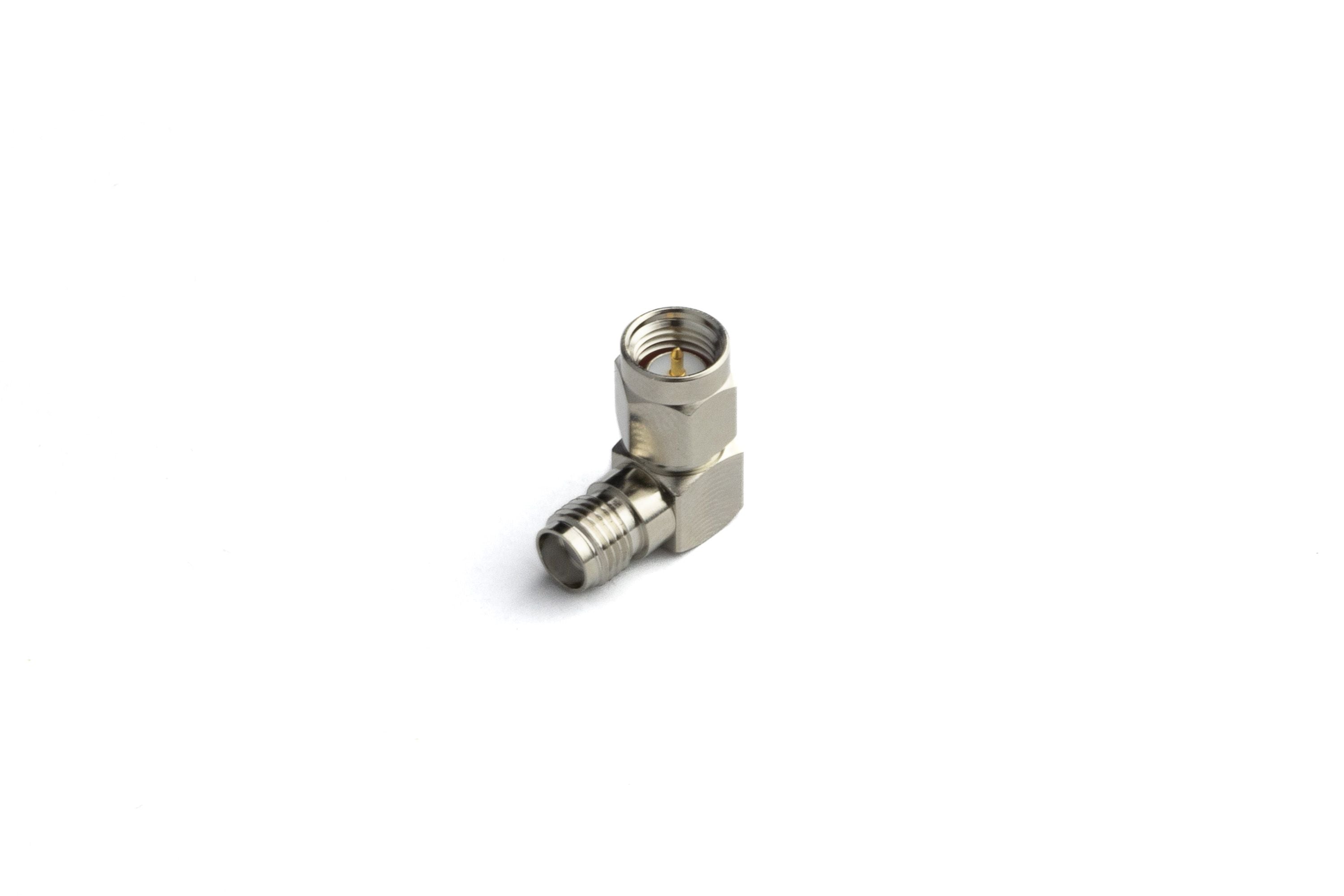Adaptor SMA Male to SMA Female Right Angle – Harvest Electronics NZ
